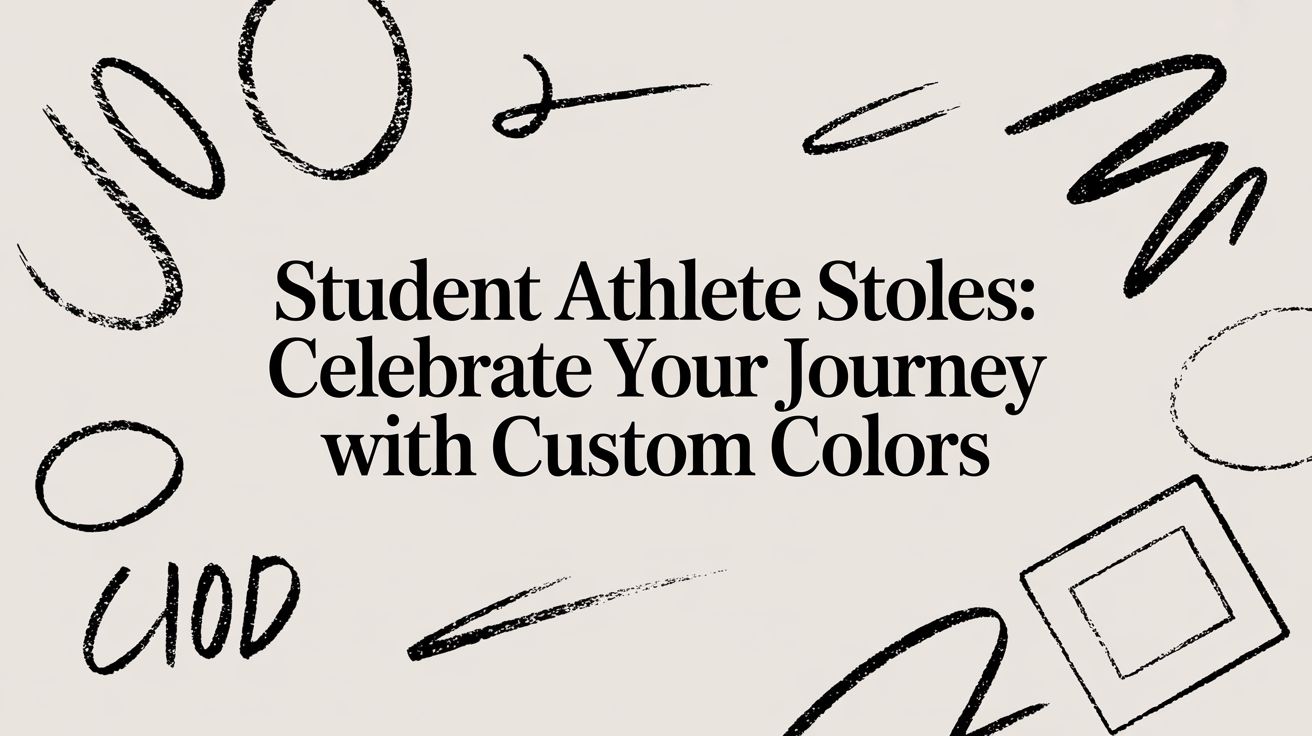 Student Athlete Stoles: Celebrate Your Journey with Custom Colors ...