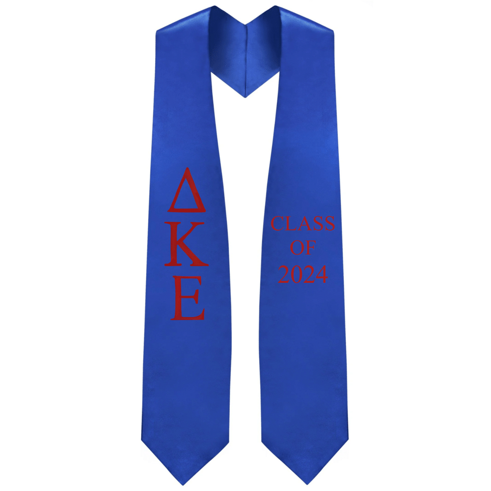 Delta Kappa Epsilon Lettered Stole With Year – Stoles.com