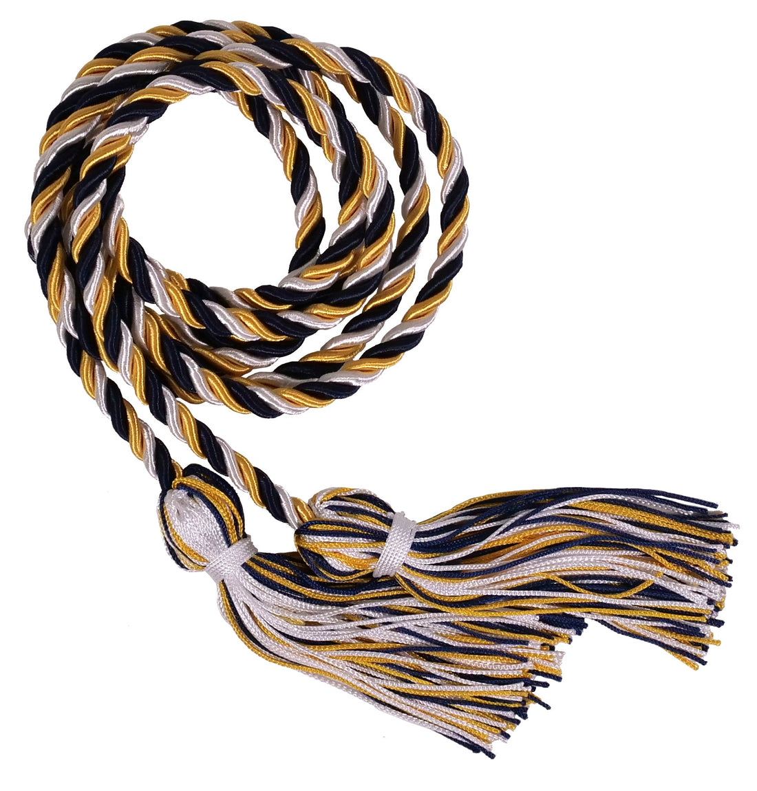 Gold, White and Black Three Color Graduation Honor Cord – Stoles.com