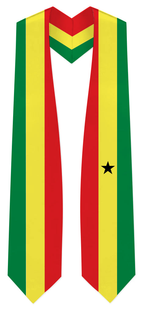 Ghana Graduation Stole - Ghana Flag Sash – Stoles.com